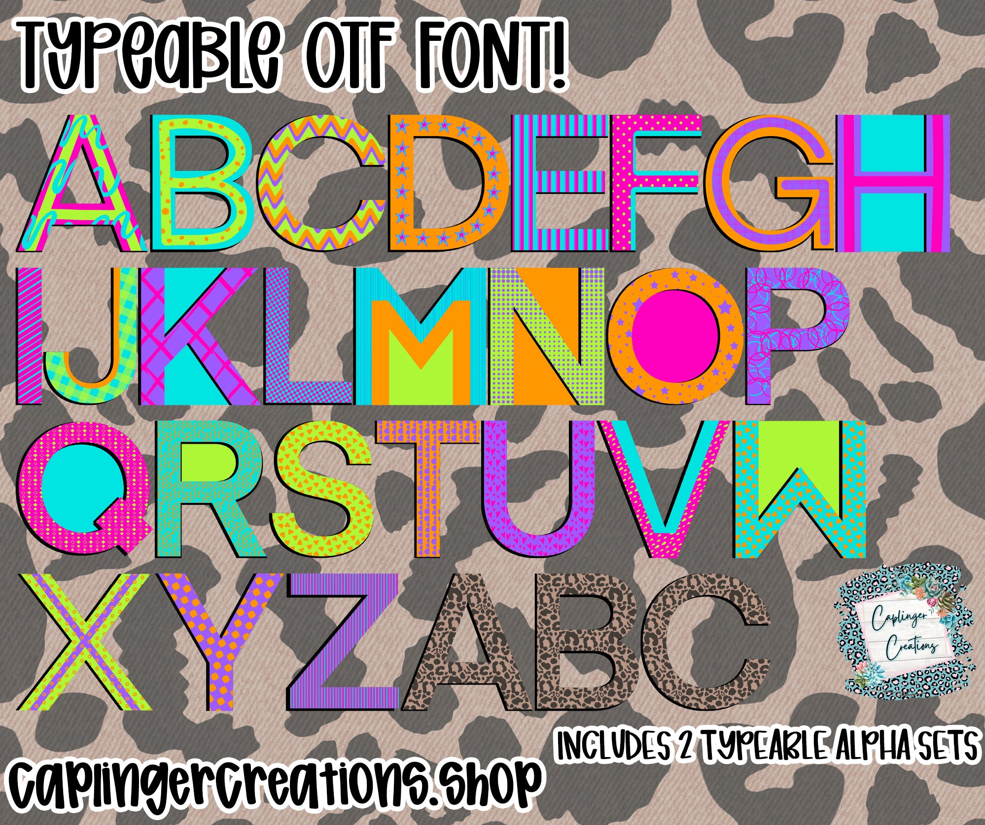 PREPPY DODDLE - TYPEABLE OTF FONT + PNGS - Digital download – Caplinger ...