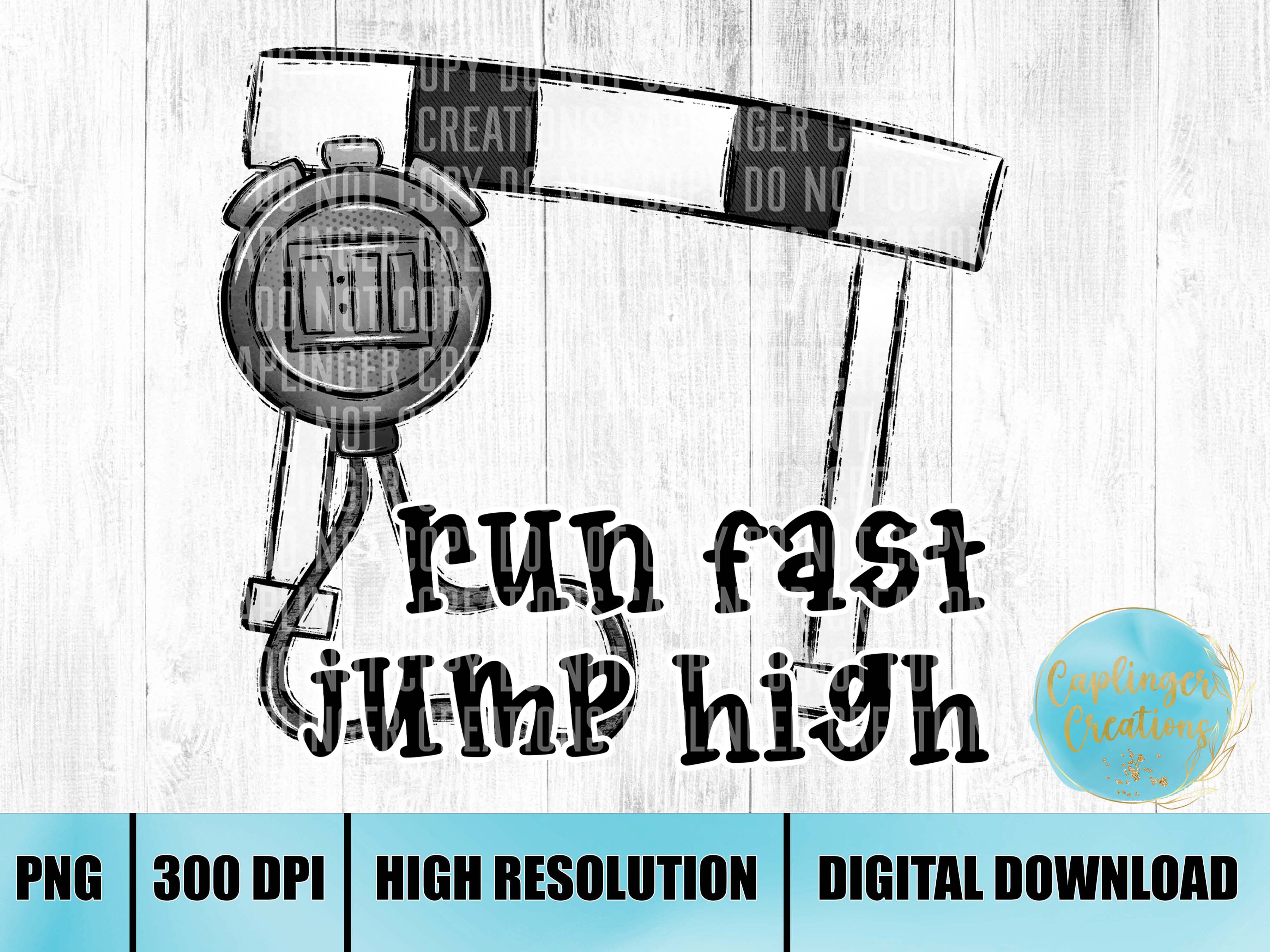 Grey Run fast Jump high - Digital download 300DPI PNG FILE – Caplinger ...