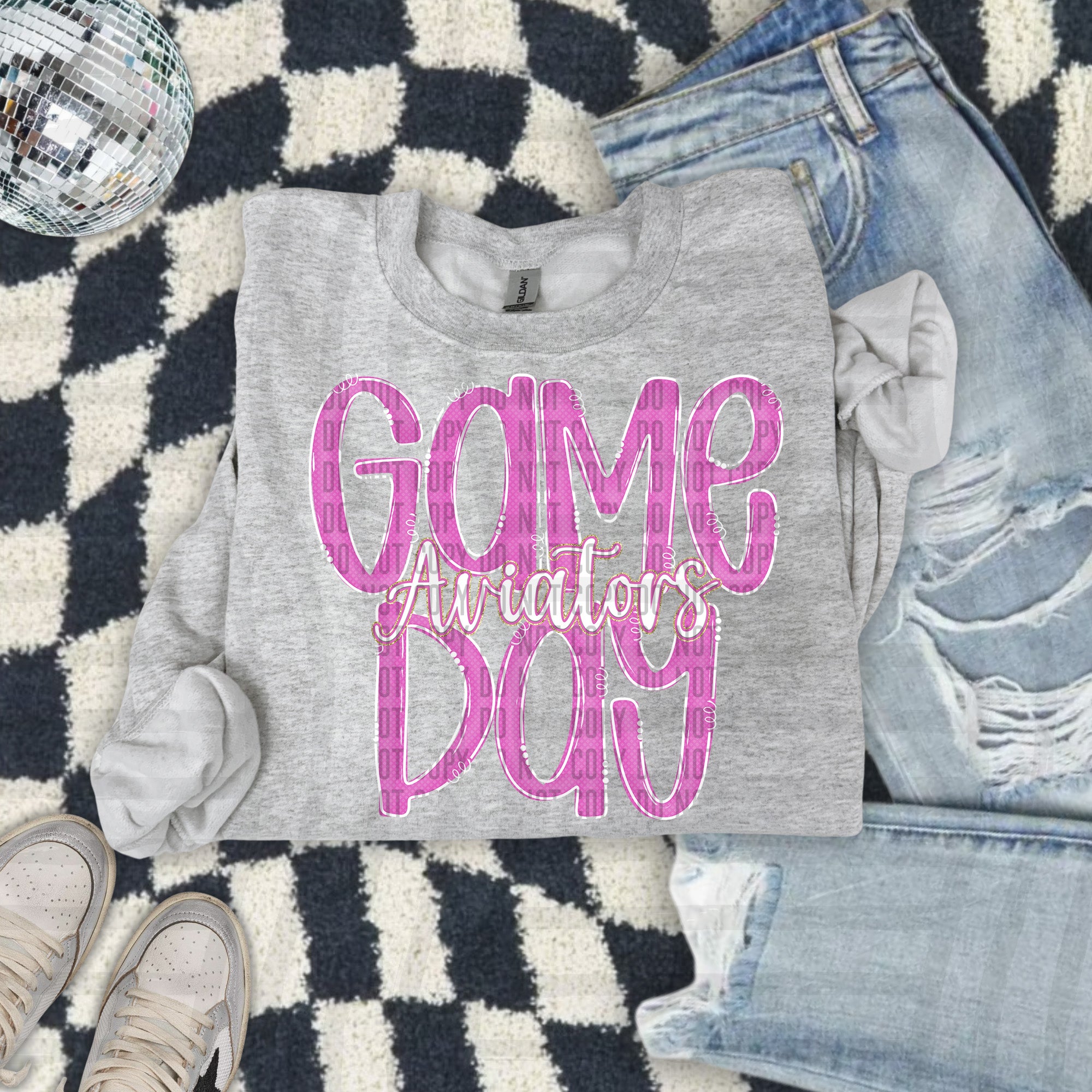 Pink - GAME DAY Doodles - 300 dpi Digital Download – Caplinger Creations