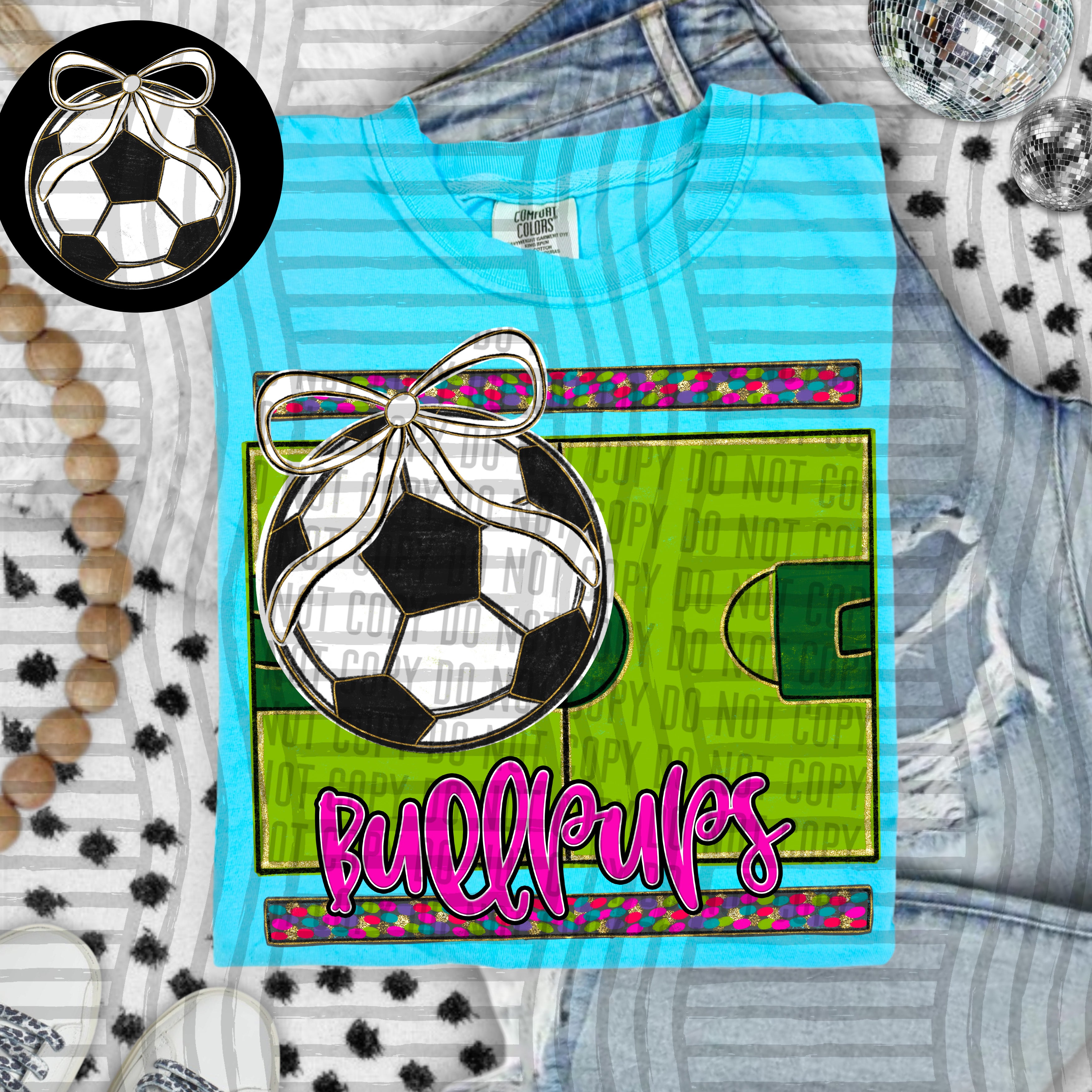 Preppy Soccer Field -optional pocket + Custom + Dropdown - 300 dpi Dig ...