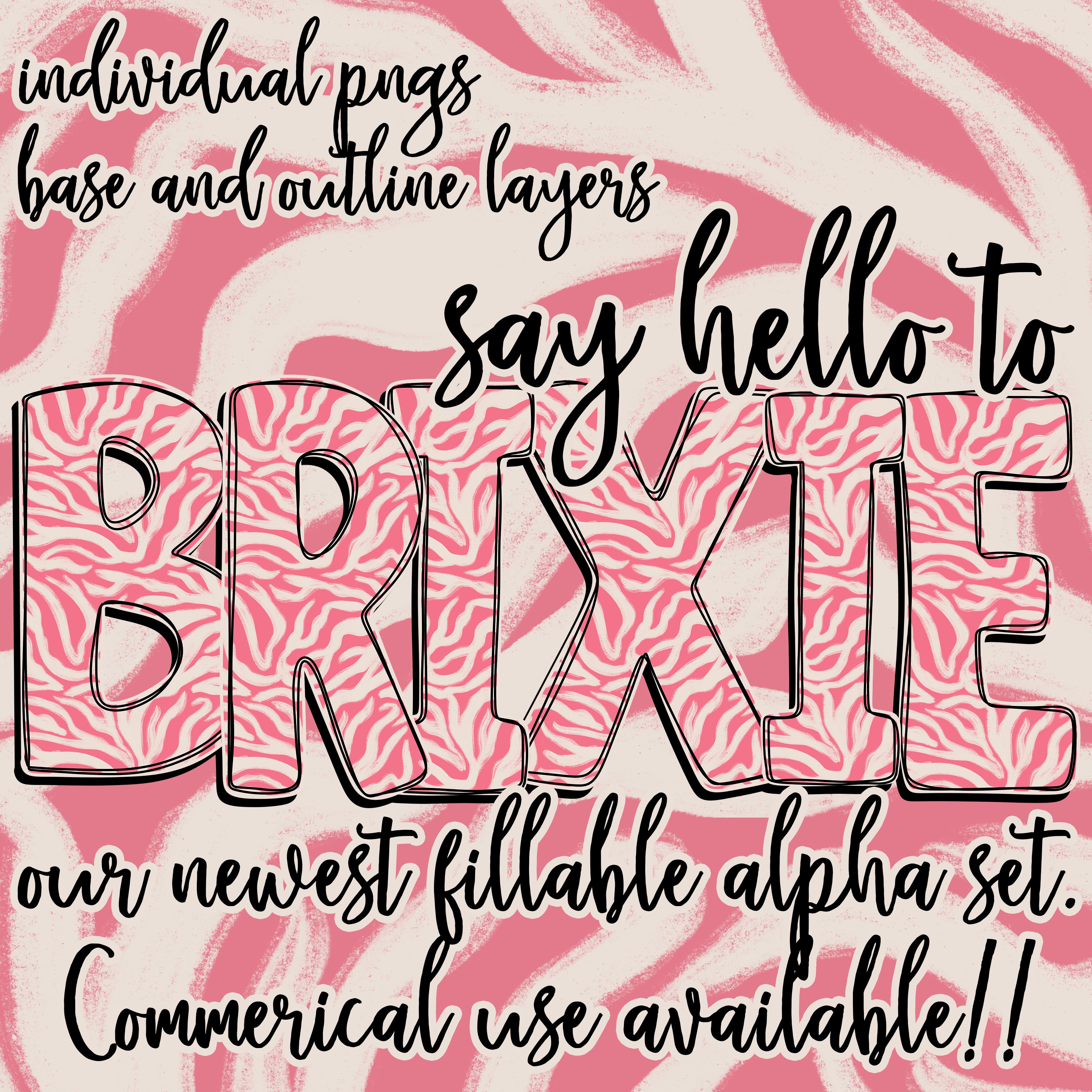 BRIXIE- FILL YOUR OWN ALPHA SETS A-Z, a-z #'s and symbols - Digital do ...